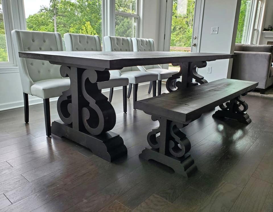 Scroll Design Table Pedestals/Base for a Dining Table | Ray Brothers ...