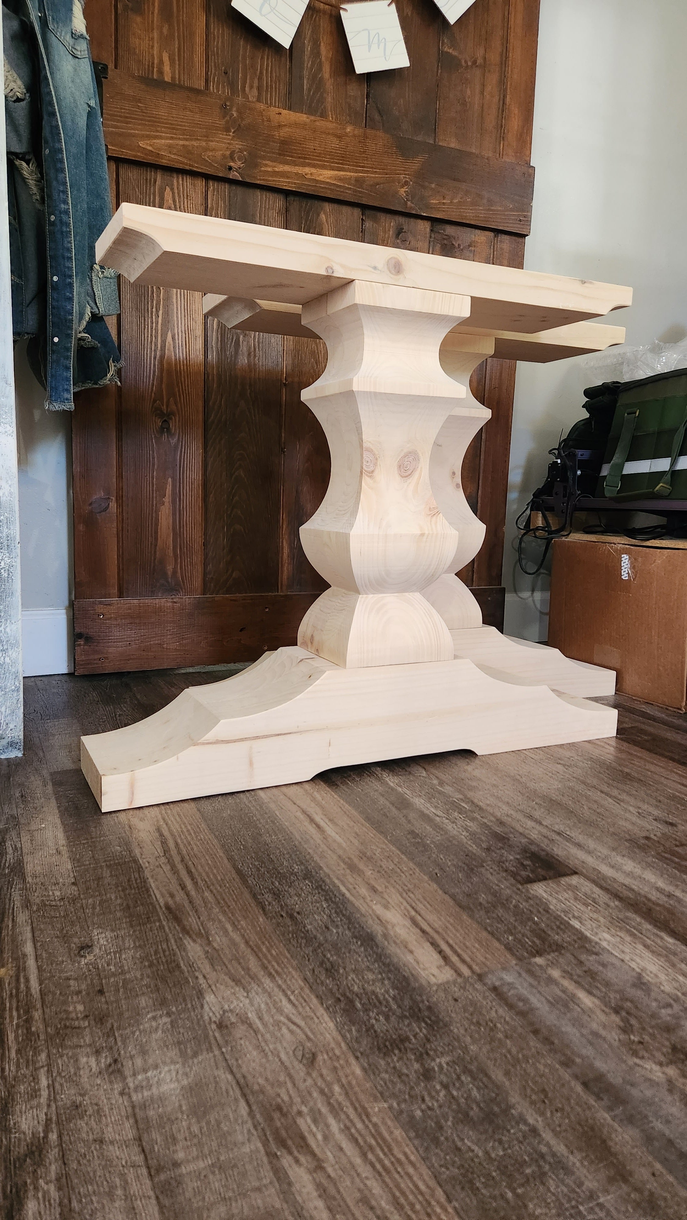 "Pure Elegance" Trestle Dining Table Pedestals | Ray Brothers Woodwork ...