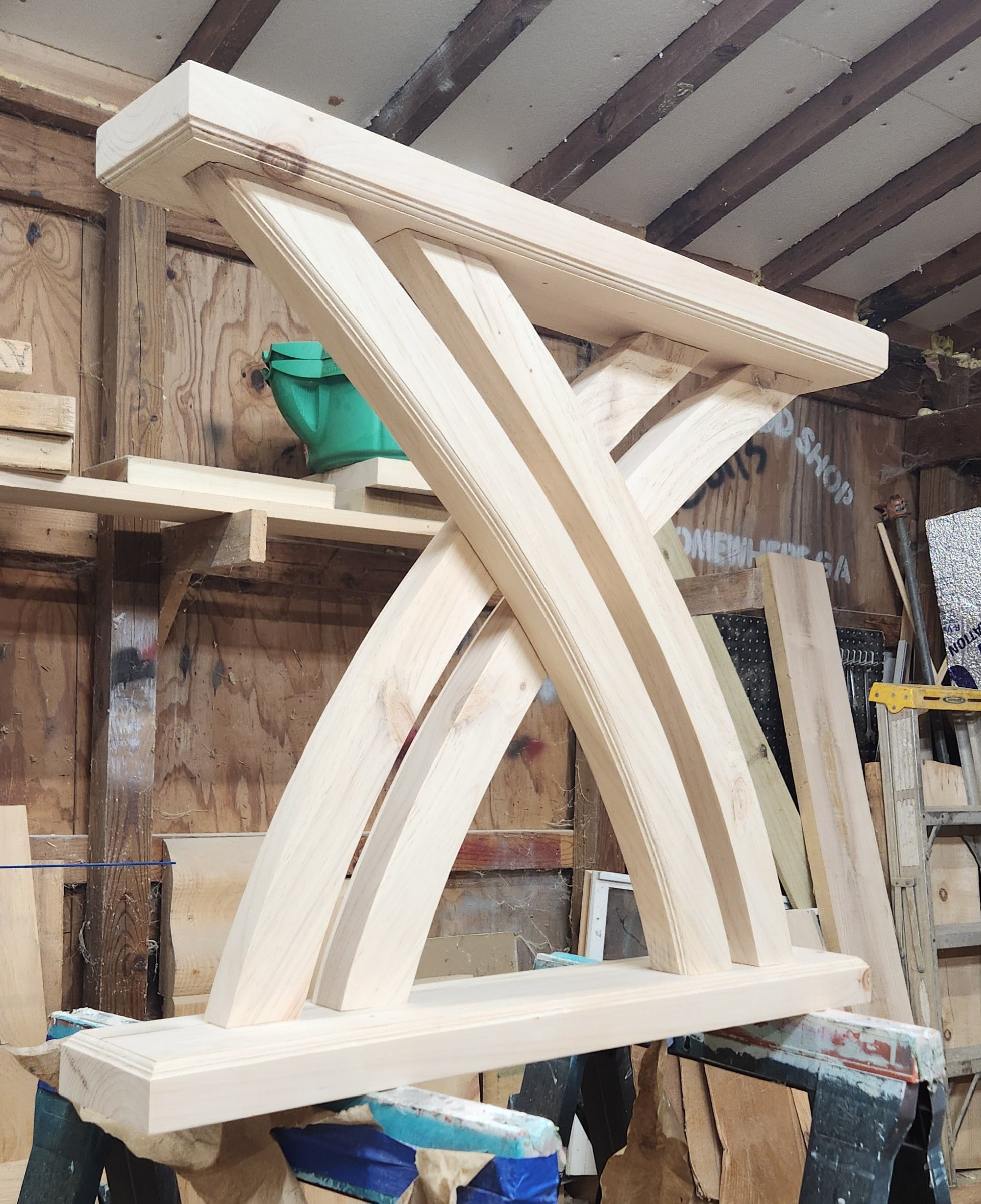 "Crossroads" Set of 2 Dining Table Legs | Ray Brothers Woodwork ...