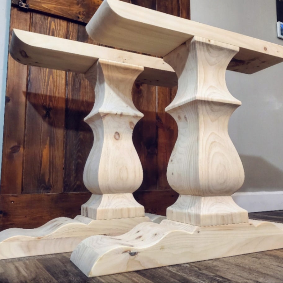 Wooden Trestle Dining Table Legs - "Southern Sophistication" Design ...